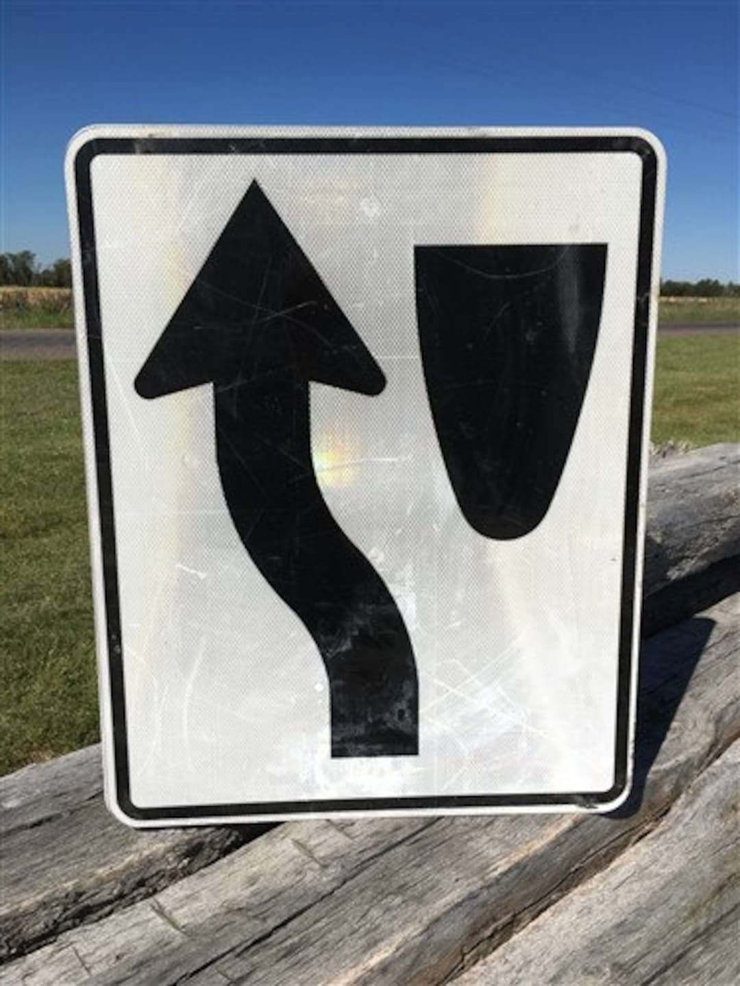 Stay Left Arrow Vintage Highway Road Sign, 30x24 Vintage Metal Road ...