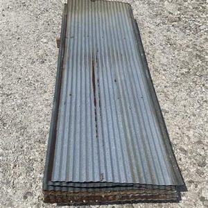 20 Sheets Barn Tin, Corrugated Metal Reclaimed Salvage, 7' Long 280 Sq ...