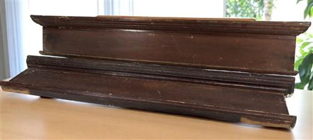 Pair Crown Molding Headers, Trim Door Window Pediment Architectural ...