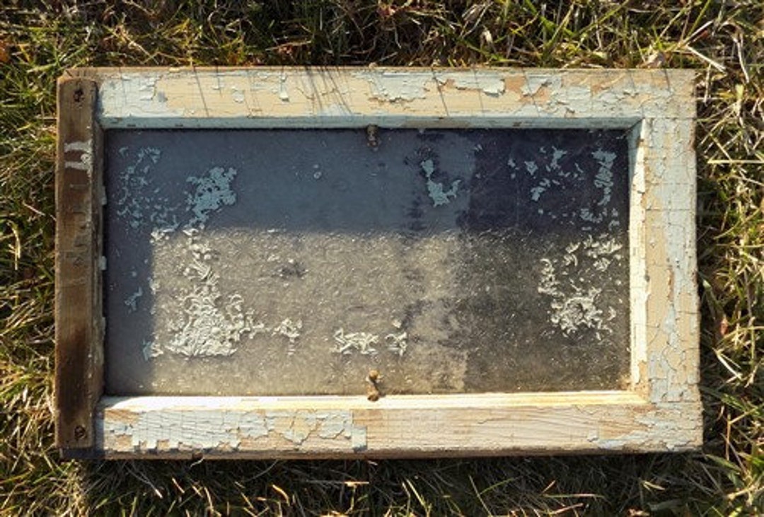 Wood Transom Window, Textured Glass Pane Window, Architectural Salvage ...