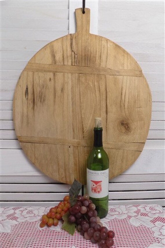 Round Wooden Bread Board French Cutting Board Rustic - Etsy