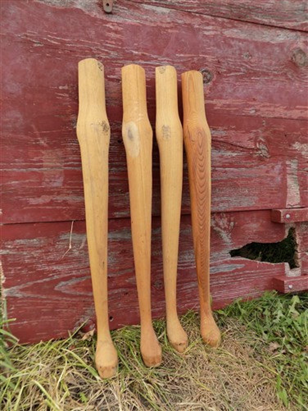 Legs Table 4 Wooden Support Bottom Chair Cabinet Dresser Vintage ...