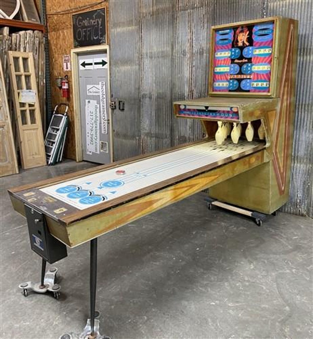 1960 Chicago Coin Varsity 6 Player Puck Bowler, Vintage Arcade Game ...