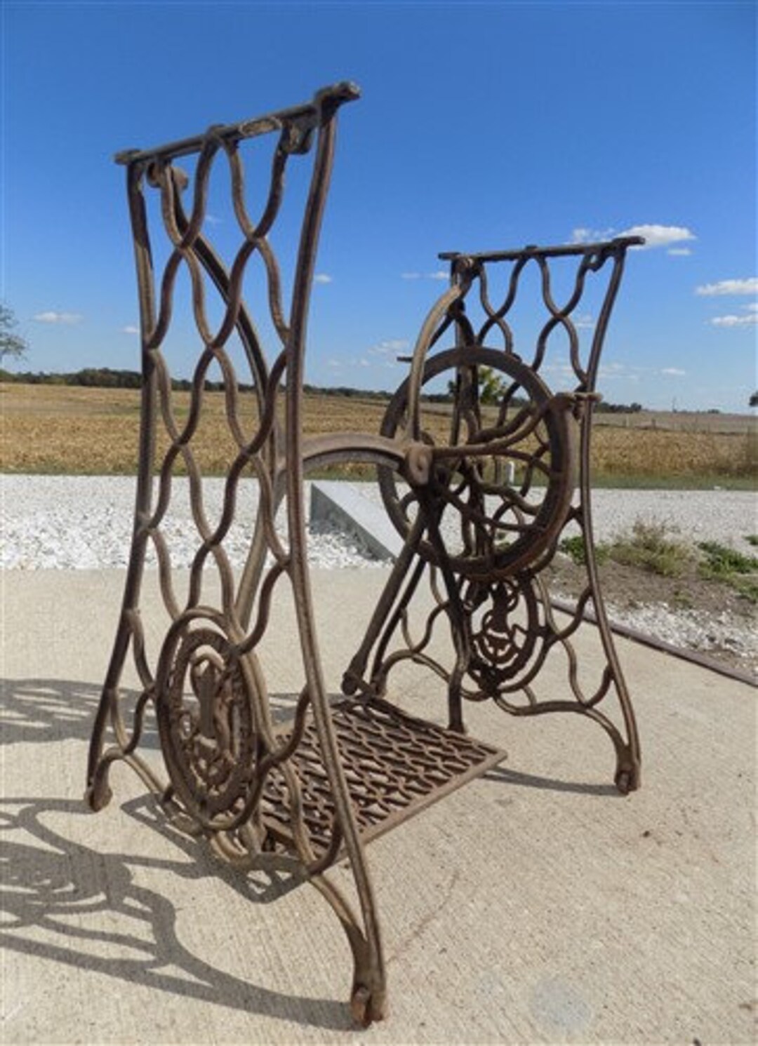 Treadle Sewing Machine, Cast Iron Base, Industrial Age Singer Steampunk ...