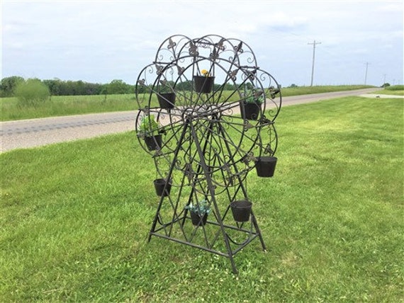 Large Ferris Wheel Rotating Planter Flower Pot Outdoor - Etsy
