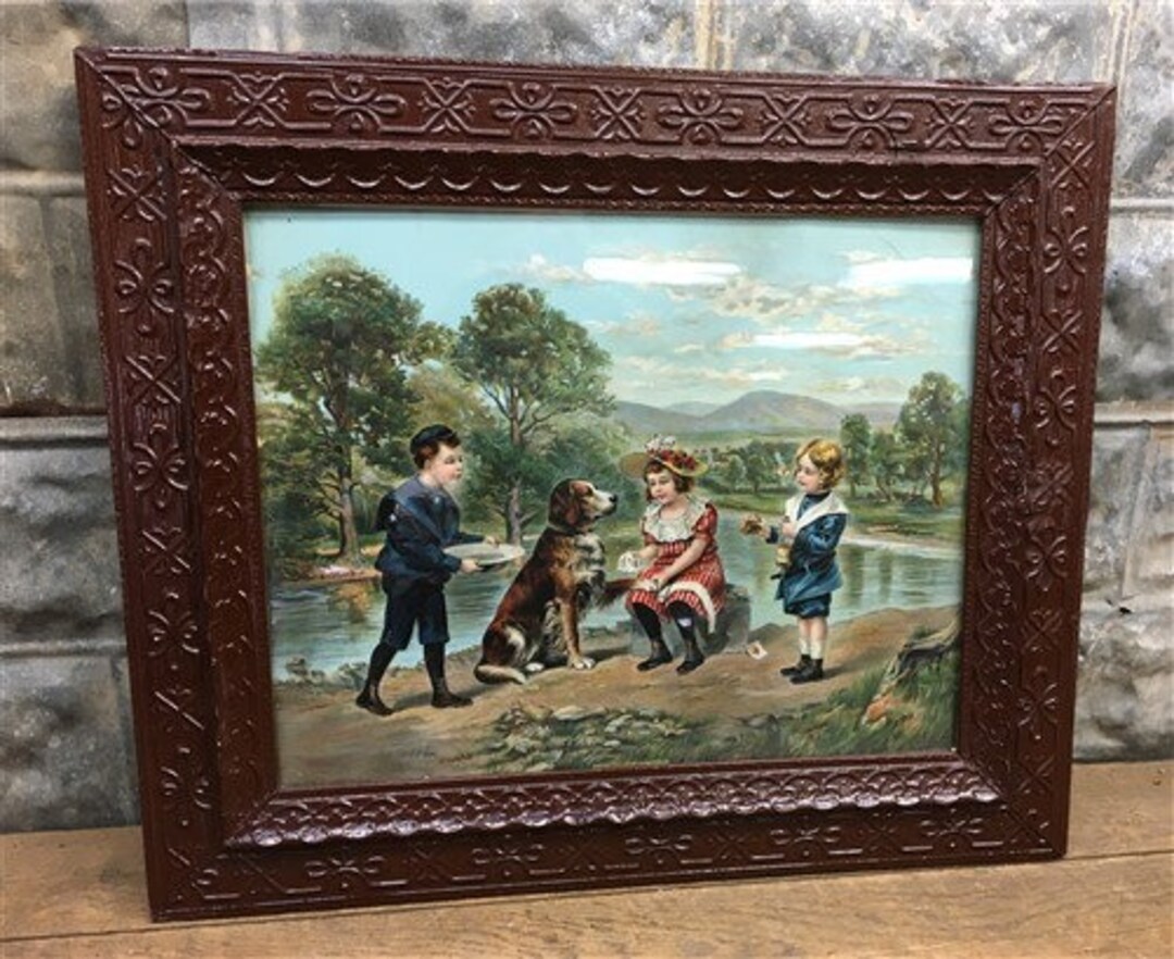 Vintage Wooden Frame 27 X 23, Rectangular Photo Frame, Vintage ...