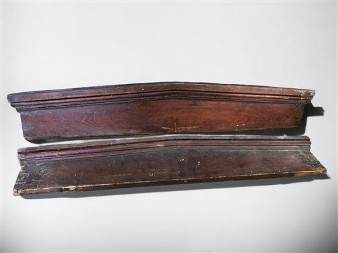 Pair Crown Molding Headers, Trim Door Window Pediment Architectural ...