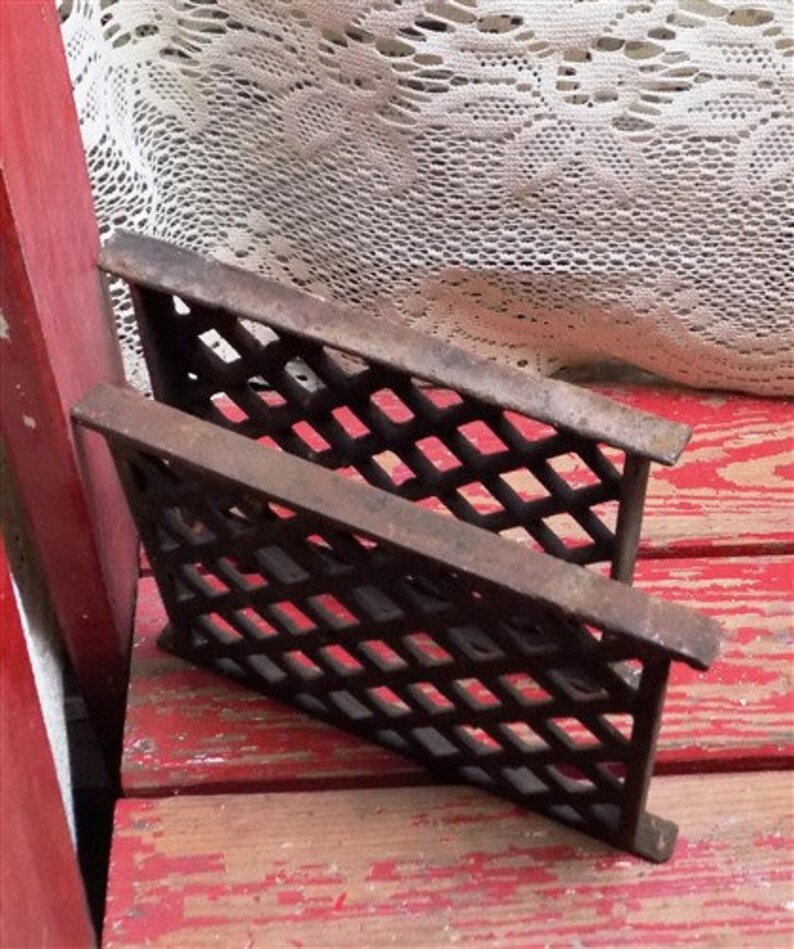 2 Flat Cast Iron Grates Fretwork Vent Cover Air Return Architectural ...
