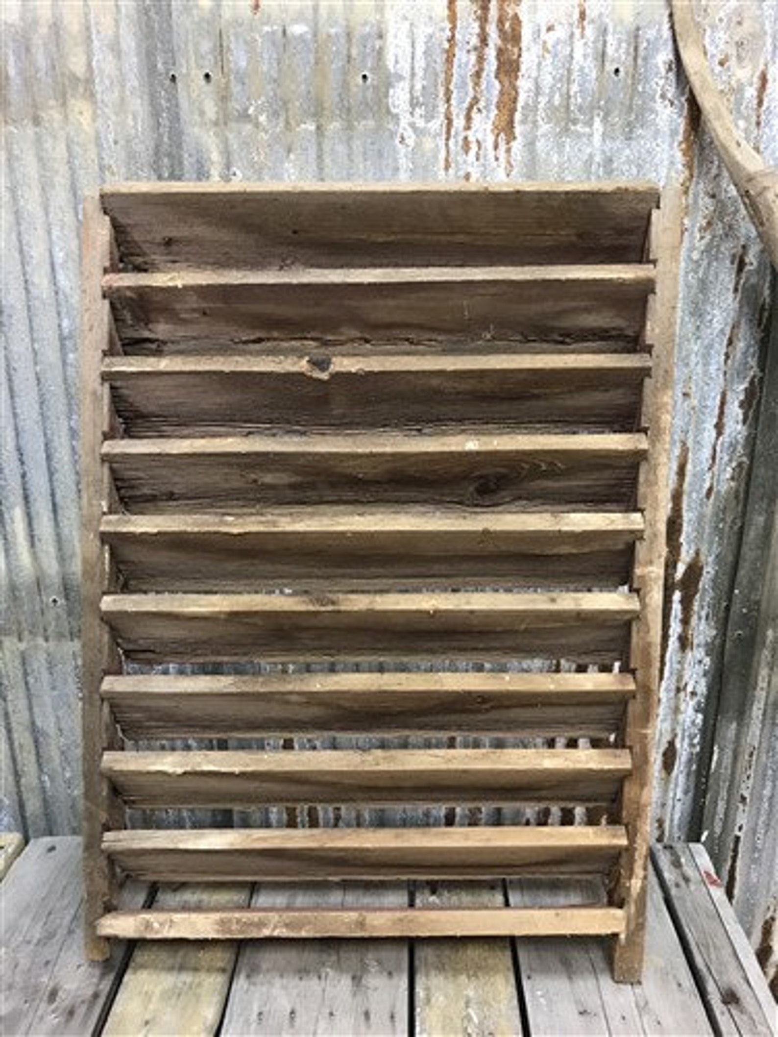 Wood Barn Louver Architectural Salvage Shutter Rustic Decor - Etsy