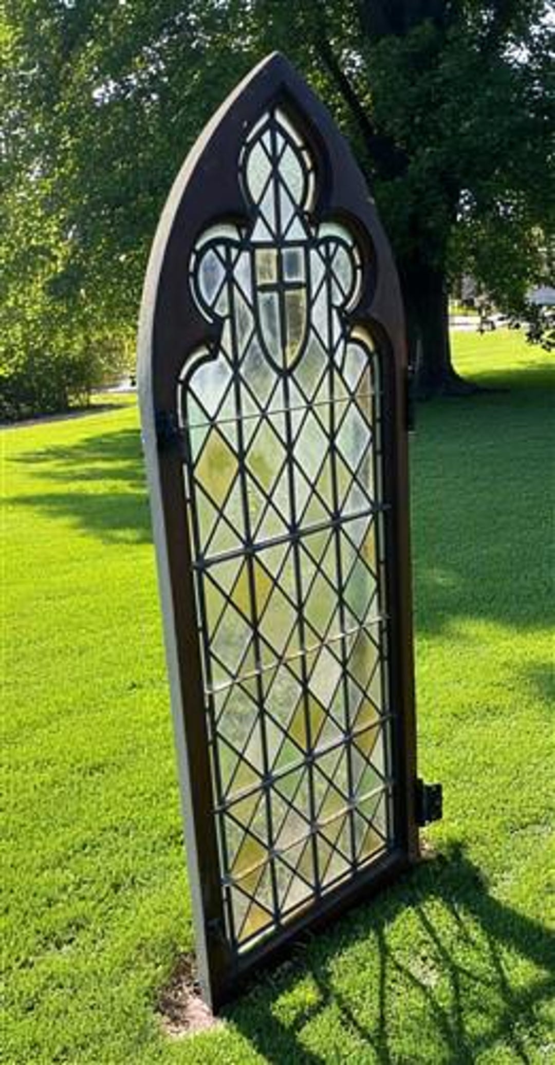 Gothic Arch Stained Glass Window (23.5x64) Vintage Church Window ...