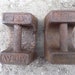 Pair 7 Lb Cast Iron Scale Weights Door Stop Paperweight Advertising ...