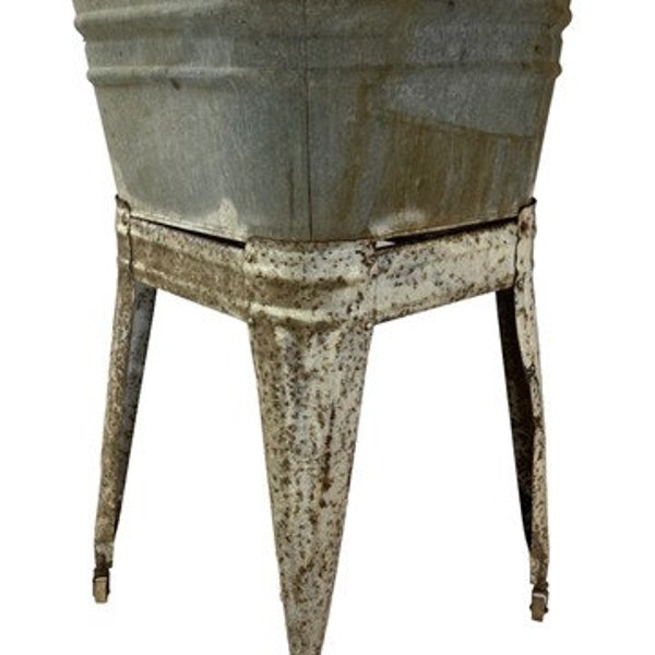 Double Galvanized Wash Tubs With Stand - Etsy