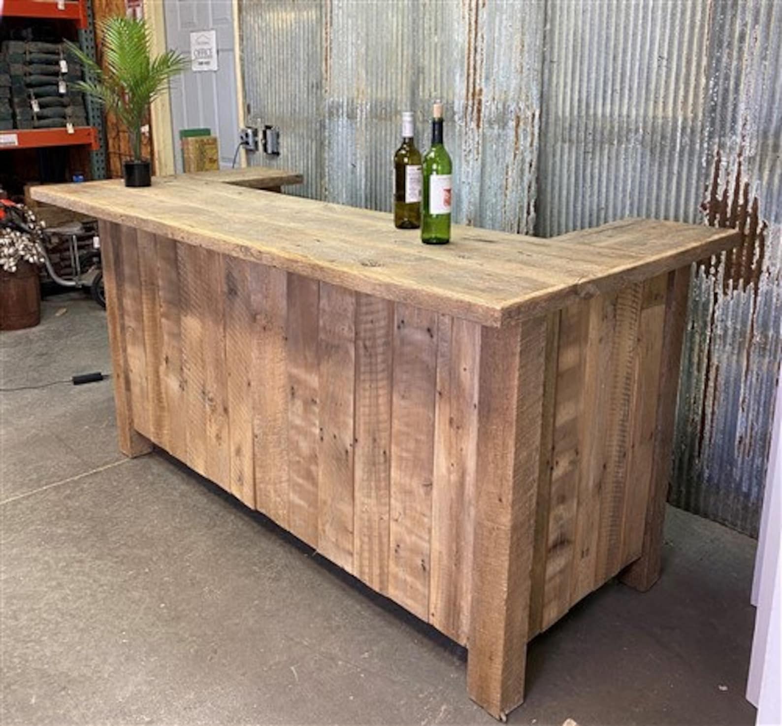 7' Amish Made Counter, Custom Made to Order, Pine Wood, Rustic ...
