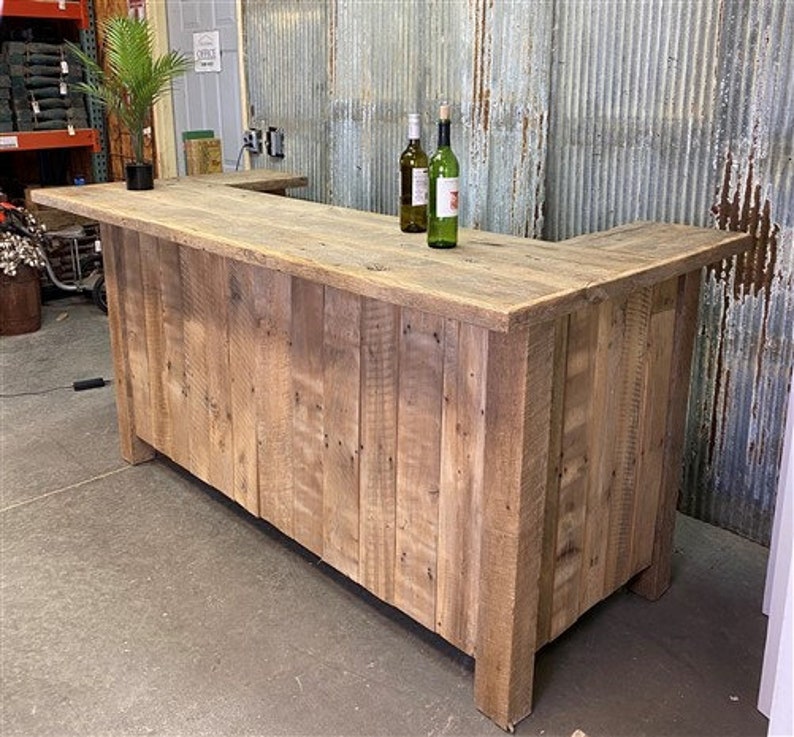7' Amish Made Front Bar Pine Wood Bar Rustic Front Bar - Etsy