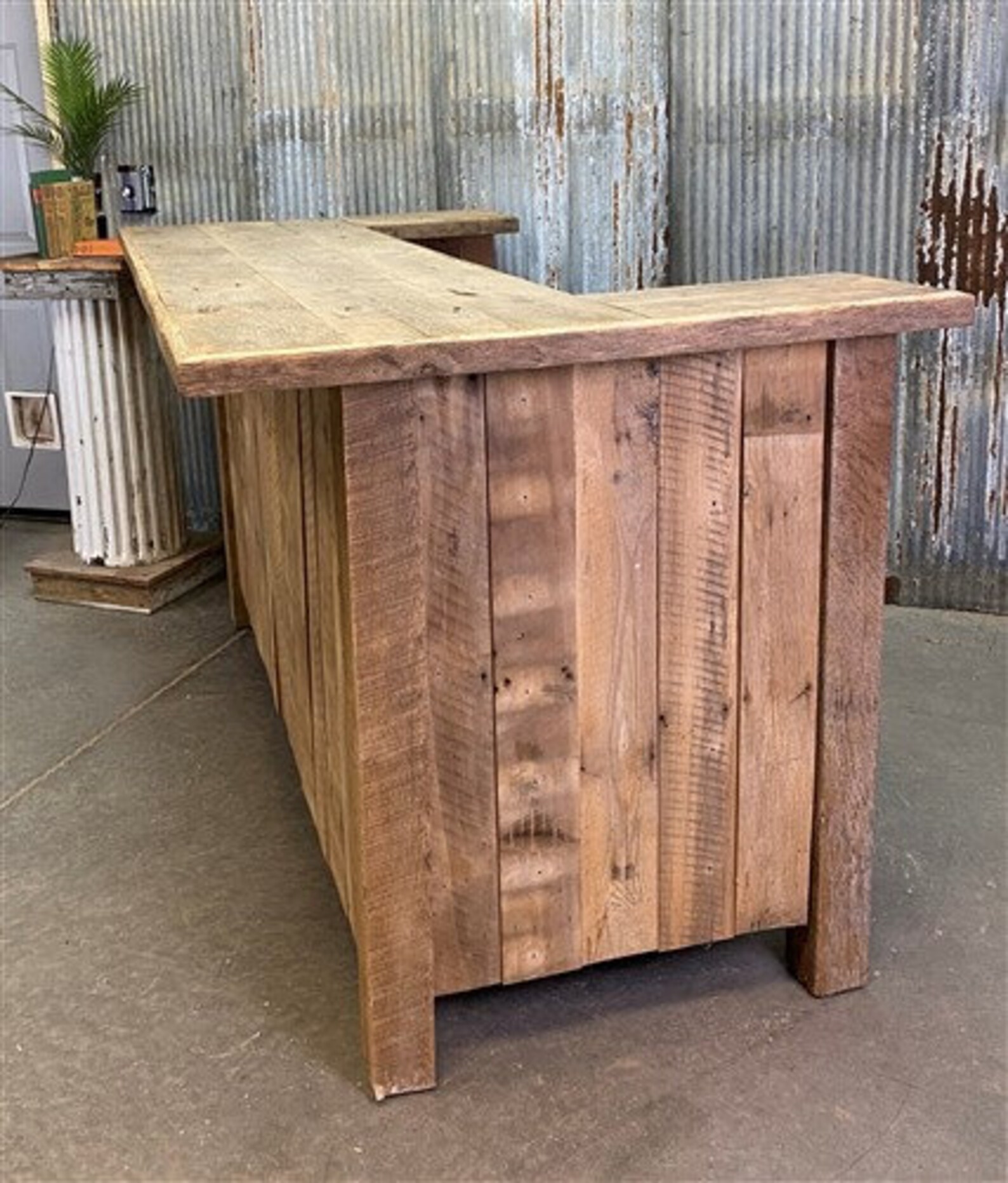 7' Amish Made Front Bar Pine Wood Bar Rustic Front Bar - Etsy