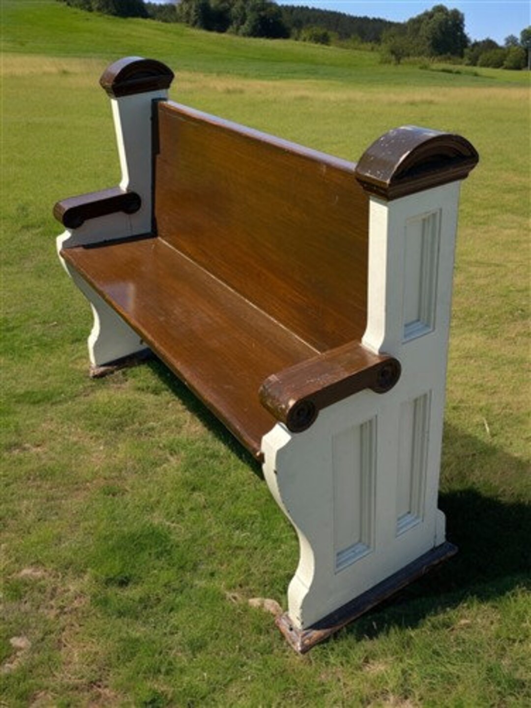 Vintage Wooden Church Pew, Porch Bench, Entry Foyer Bench, Dining ...