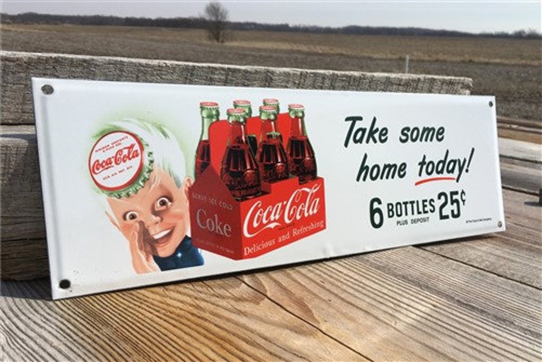 Coca Cola Sprite Boy Sign, Metal Porcelain Advertising Sign, Sprite Boy Sign, Coca Cola Sign ...