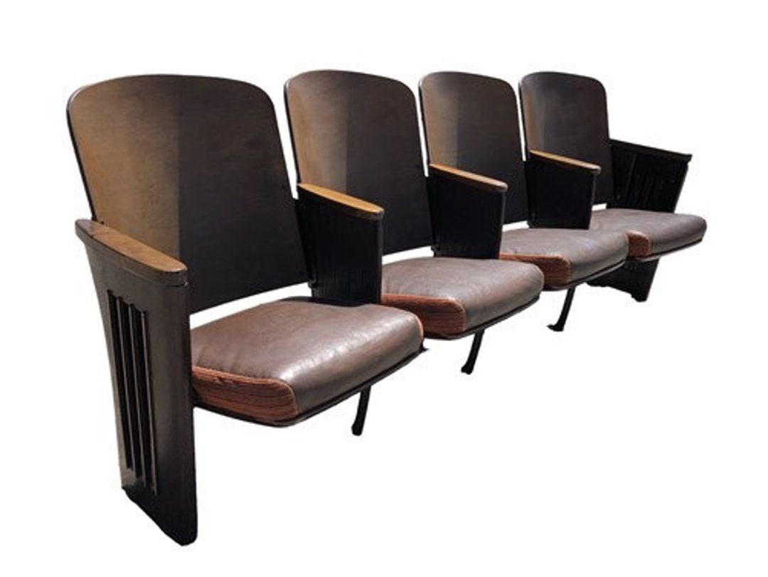 4 Padded Folding Theater Seats, Auditorium Theatre Seat, Entryway Bench ...