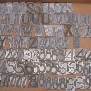 Linotype Letterpress Blocks Letters Numbers Printing Press Print ...