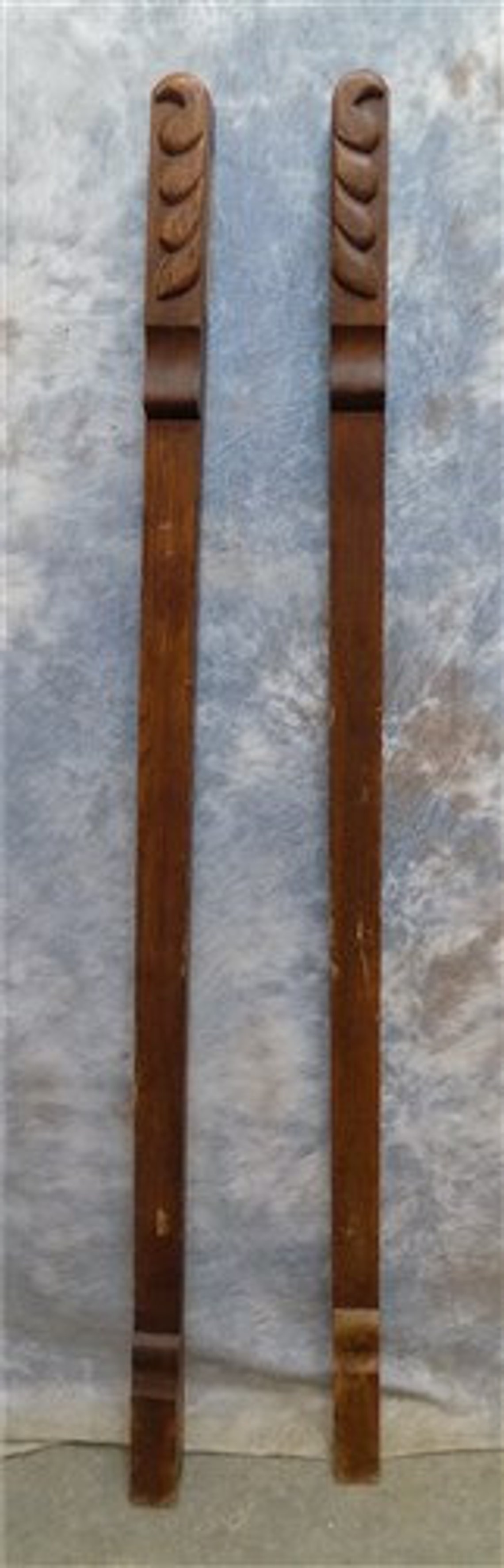 2 Wood Posts Furniture Crown Molding Architectural Salvage Trim Vintage ...