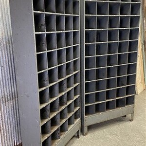 2 Hardware Store Cabinets, Cubbyhole, Railroad Post Office Mail Sorter ...