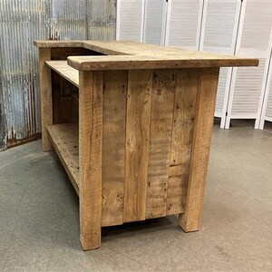 6' Amish Made Front Bar, Custom Made to Order, Pine Wood Bar, Rustic ...