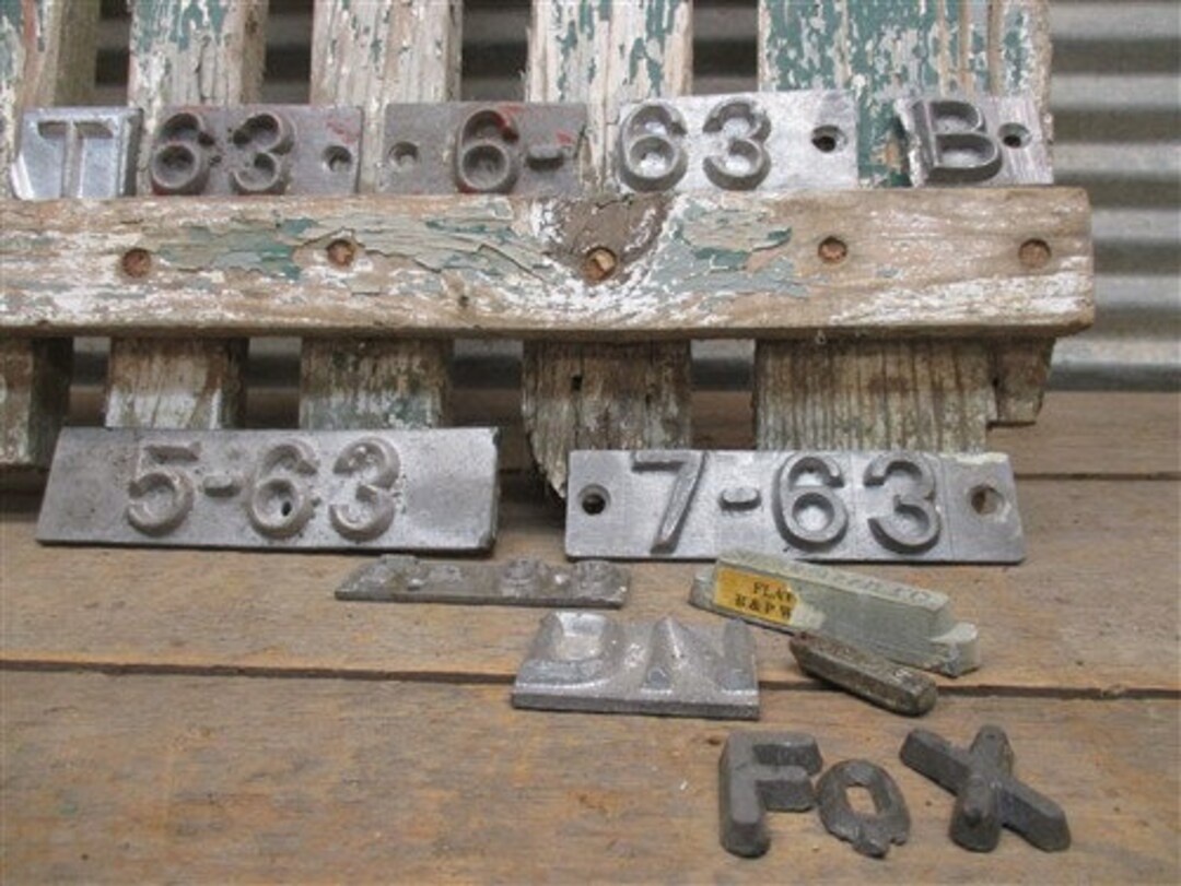 Lead Cast Numbers Letters Typeset Stamp Sign Arts Crafts Advertising ...