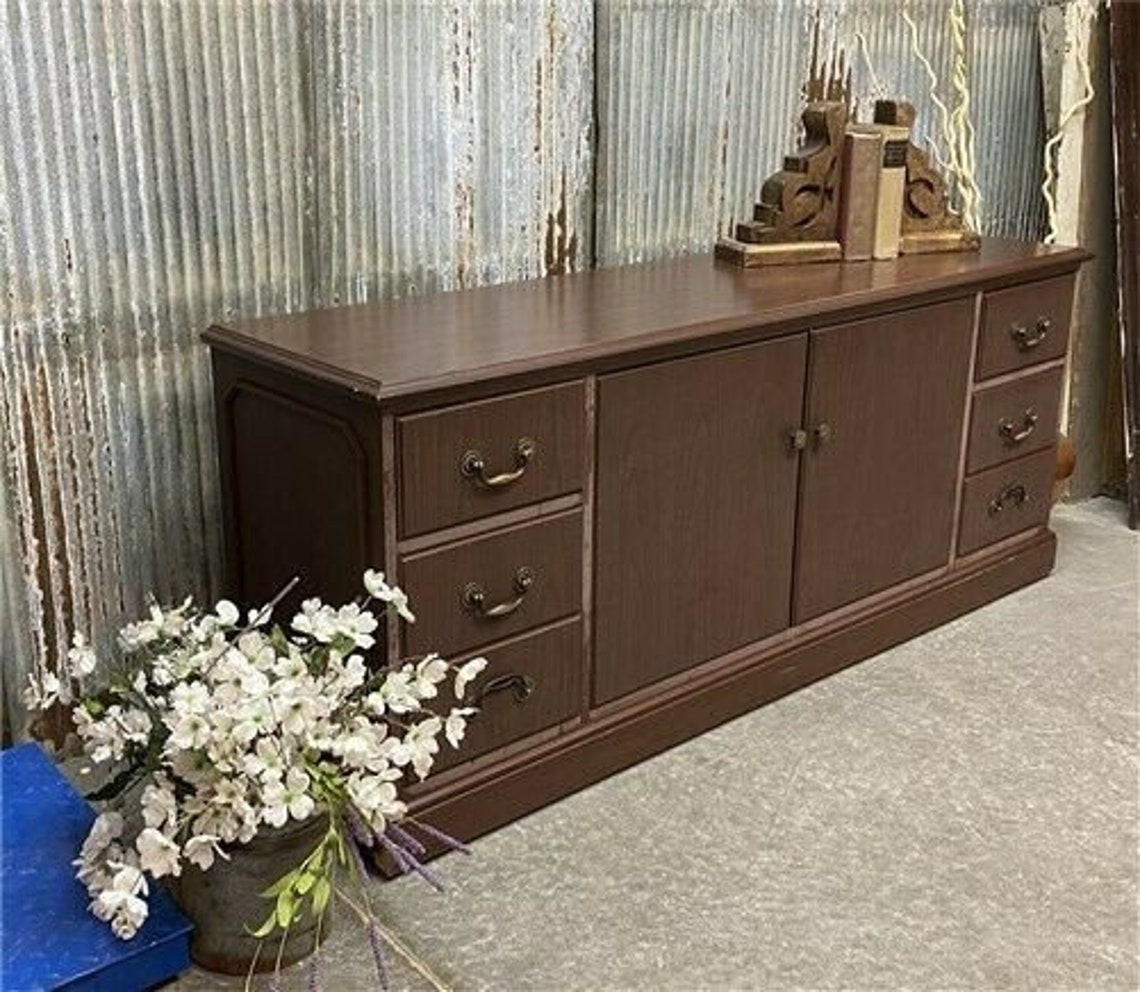 Office Credenza Console Table Cabinet Storage Cabinet - Etsy