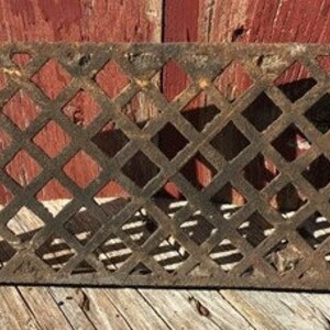 2 Flat Cast Iron Grates Fretwork Vent Covers Air Return Architectural ...