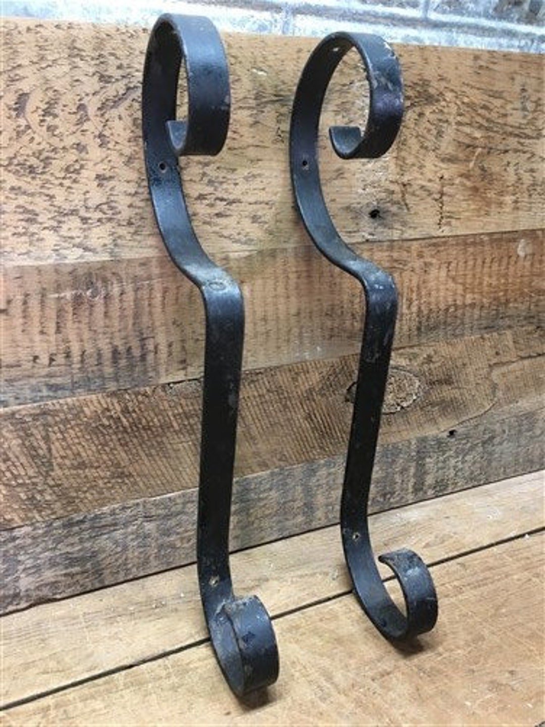 2 Elegant Curved Shelf Brackets, Art Deco Clock Shelf Wall Mount ...