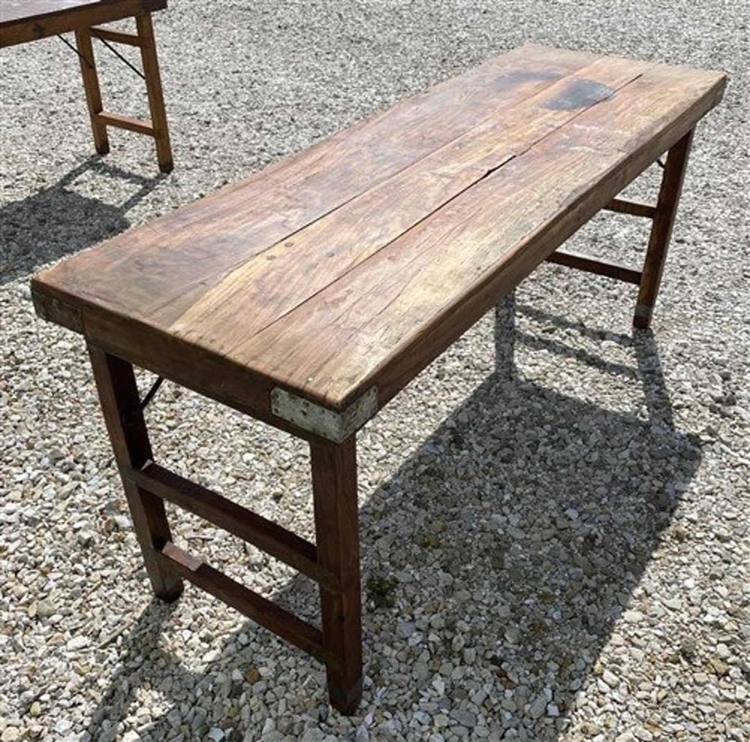Rustic Folding Table, Vintage Dining Room Table, Kitchen Island, Sofa ...