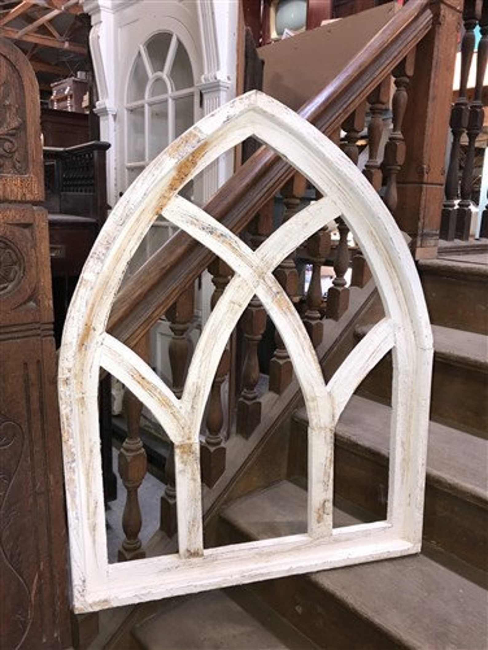 Wooden Church Cathedral Window Frame Gothic Arched Faux Frame - Etsy