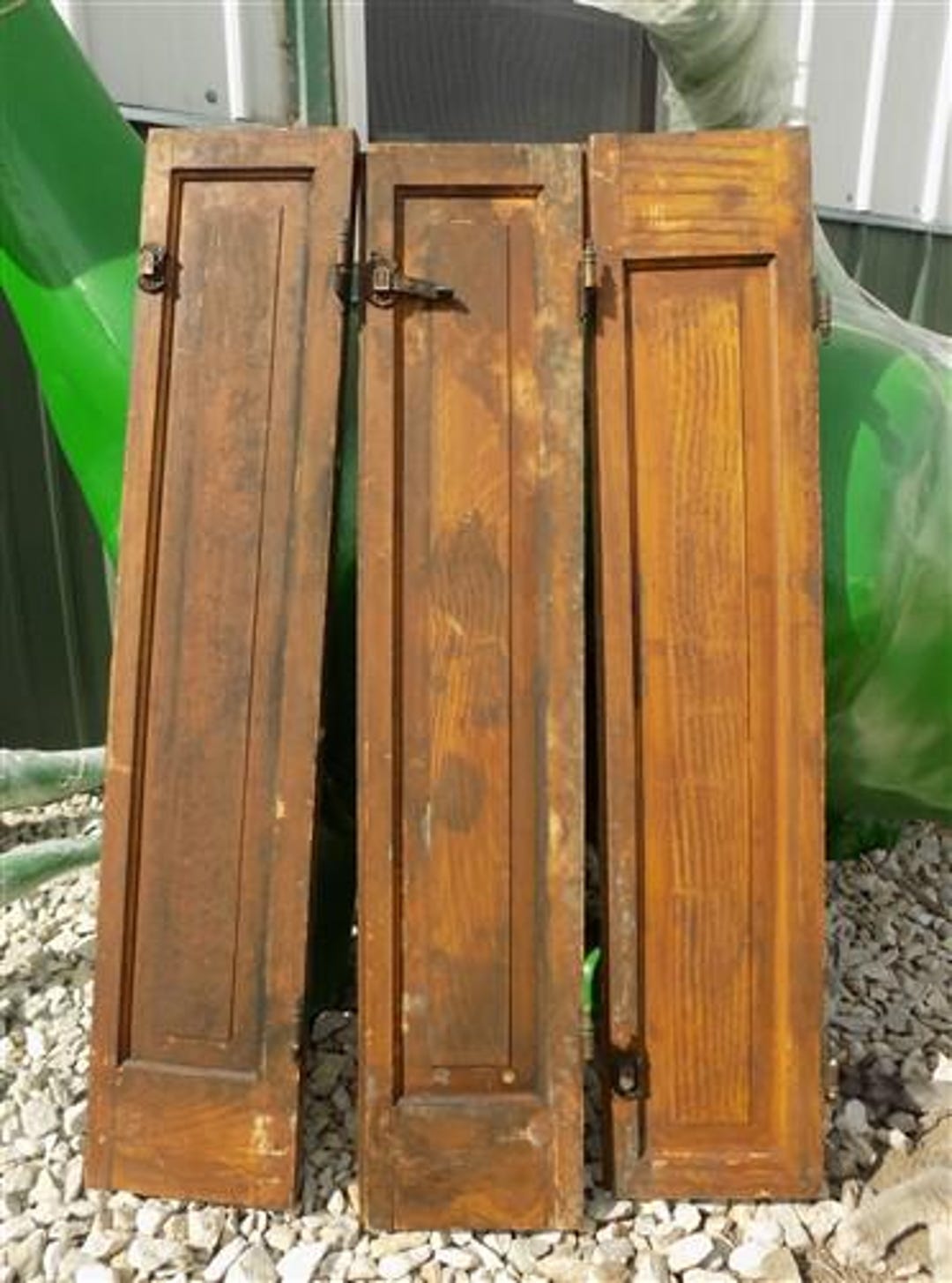 3 Wooden Window Panels, Victorian Window Shades, Architectural Salvage ...