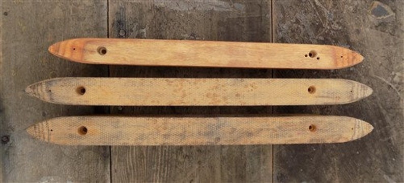 6 Wooden Weaving Loom Boat Shuttles Metal Tip Vintage | Etsy