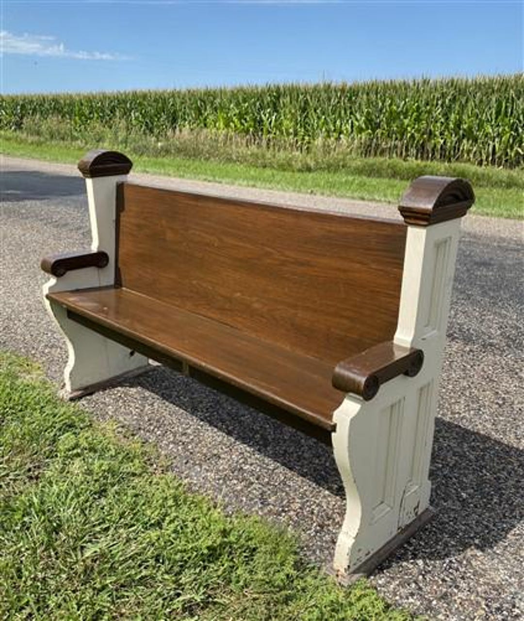 Vintage Wooden Church Pew, Porch Bench, Entry Foyer Bench, Dining ...