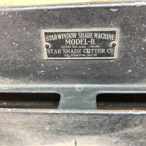 Star Window Shade Machine Model B, Vintage Starshade Window Shade ...