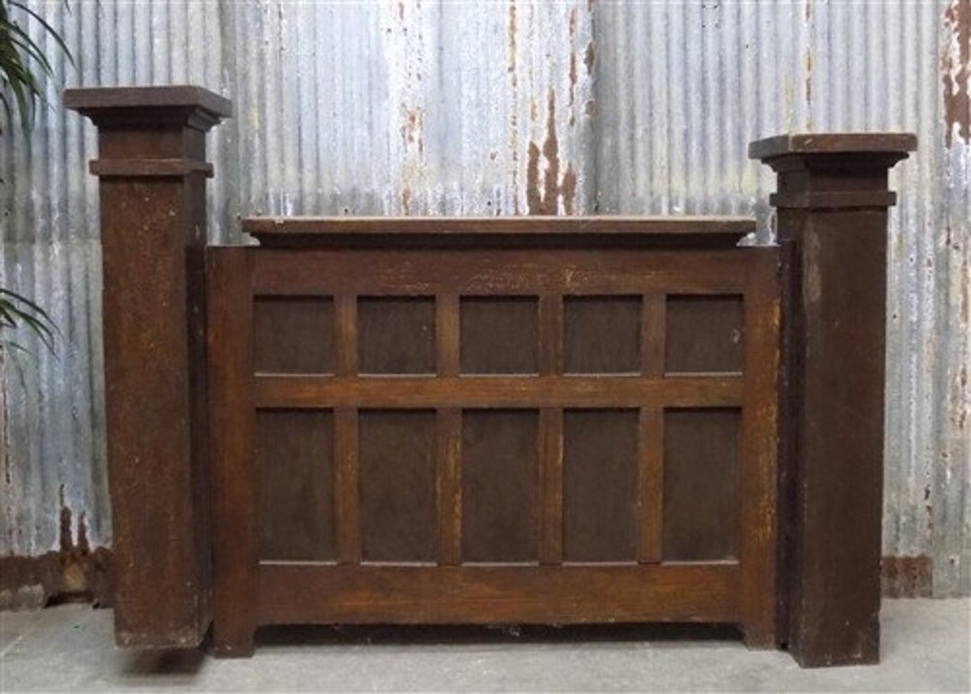 Arts Crafts Catholic Church Altar Rail Gate, Mission Oak Chancel ...