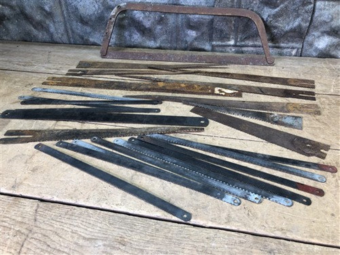 Hand Saw Blades Lot, Folk Art Painting, Vintage Rustic Small Hand Saw ...
