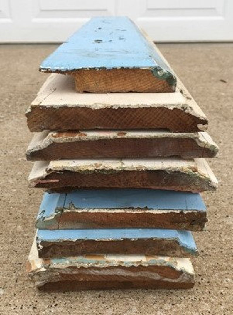 9 Wood Trim Pieces Architectural Salvage Reclaimed Vintage - Etsy