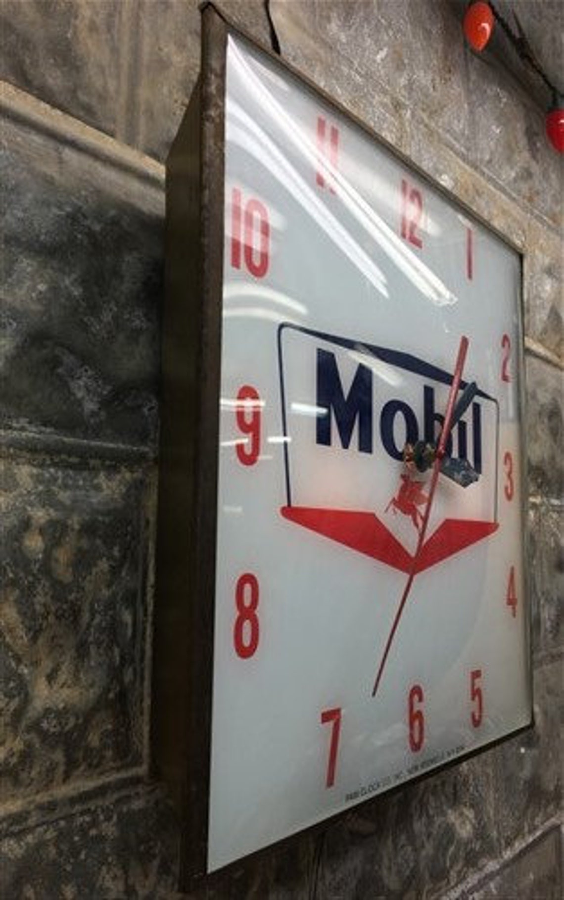 Mobil Oil Pegasus Lighted Pam Clock Vintage Advertising Sign - Etsy