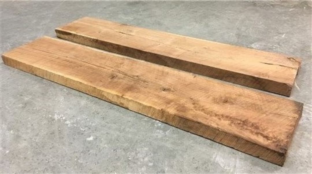 2 Raw Walnut Boards, Natural Unfinished Sawn Wood Lumber, Rustic ...