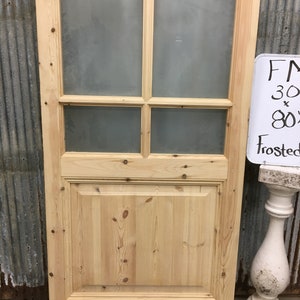 French Single Door (30x80.5) 6 Pane Frosted Glass Door European Styled ...