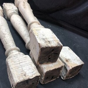4 Balusters Wood Architectural Salvage Spindles Rustic Farm House Porch ...
