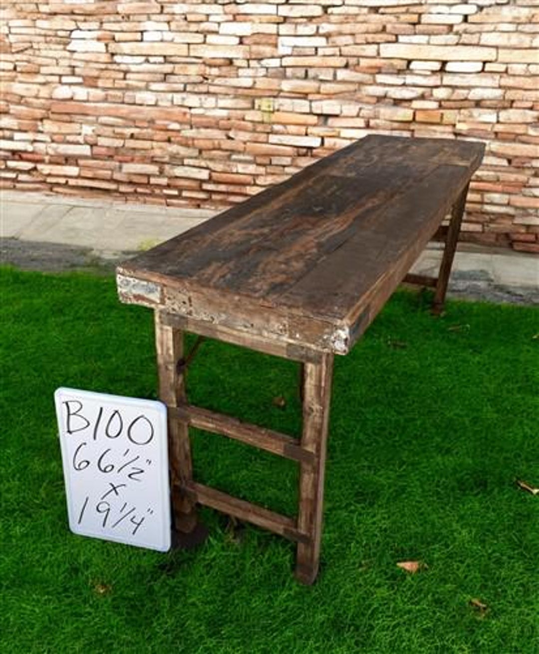 Rustic Folding Table, Vintage Dining Room Table, Kitchen Island, Sofa ...