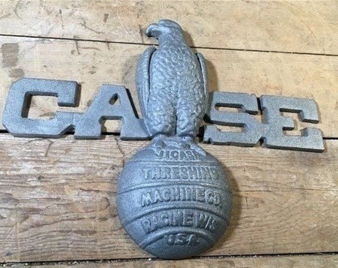 Case Implement Cast Iron Eagle Emblem, Advertising Sign Threshing Farm Machine G Cast Iron Case ...
