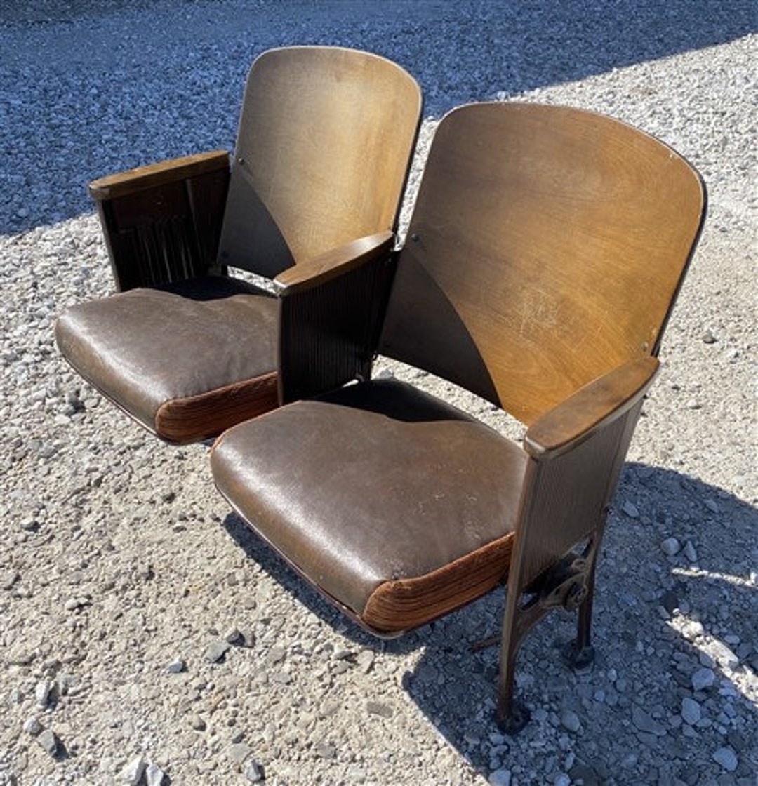 2 Padded Folding Theater Seats, Auditorium Theatre Seat, Entryway Bench ...