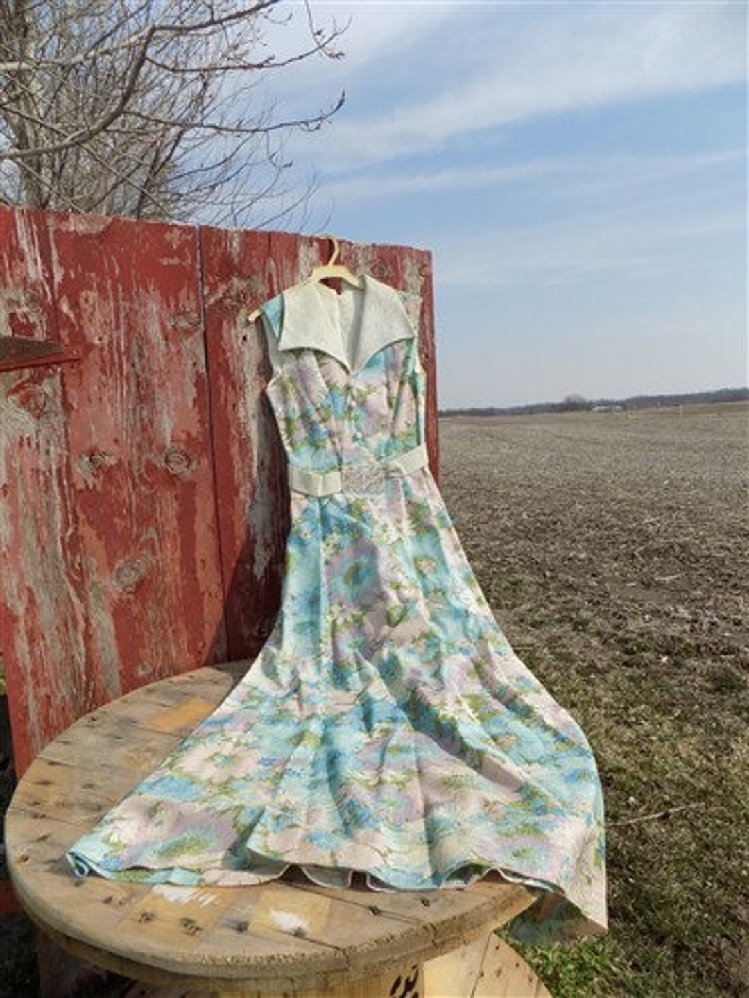 Vintage Evening Dress, Mother of the Bride Dress, Size 10 Floral Formal ...