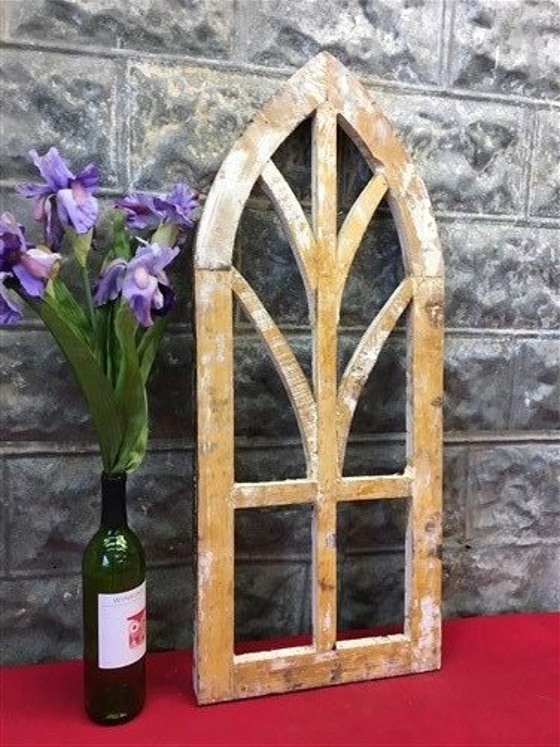 Rustic Arched Farmhouse Window Frame Faux Window Frame Wall - Etsy