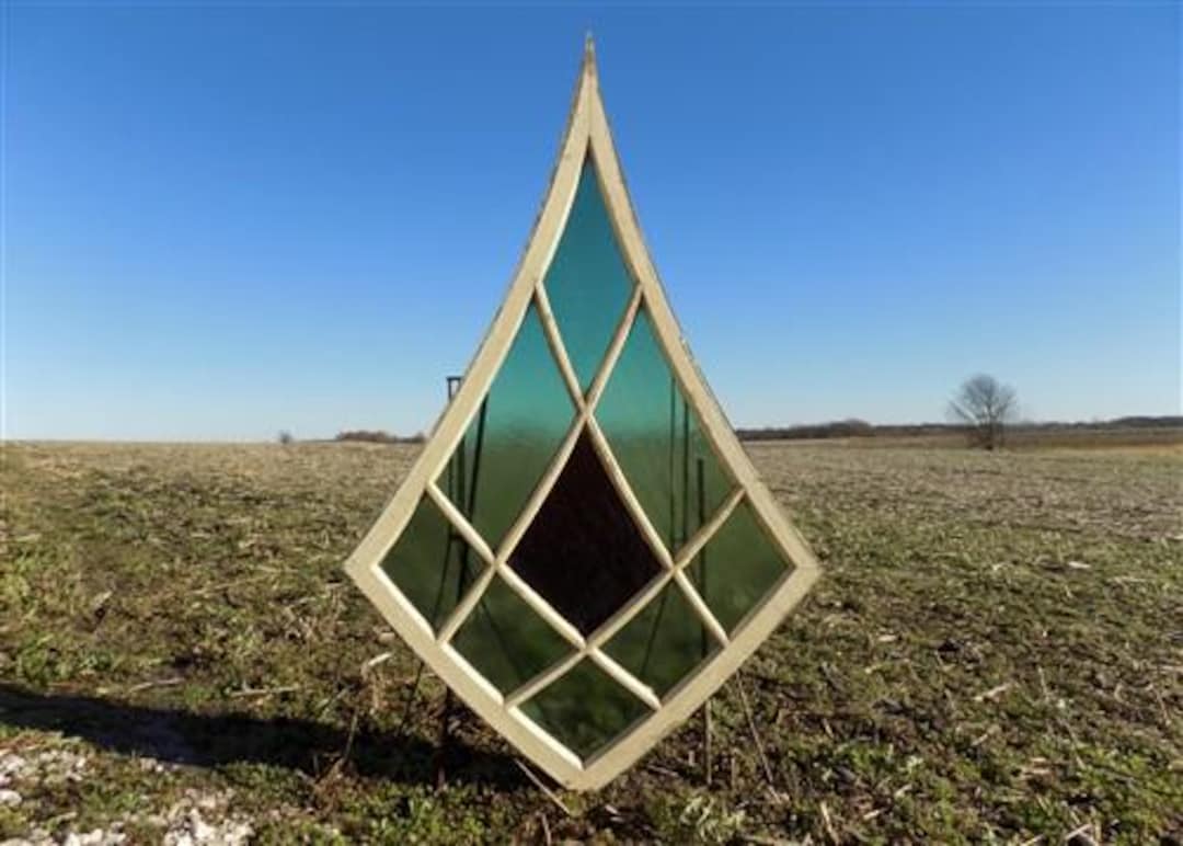 Antique Stained Glass, Kite Church Window, Architectural Leaded Art ...