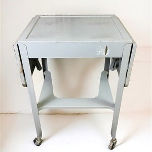Typewriter Table, Industrial Stand, Metal Office Table, Mid Century ...